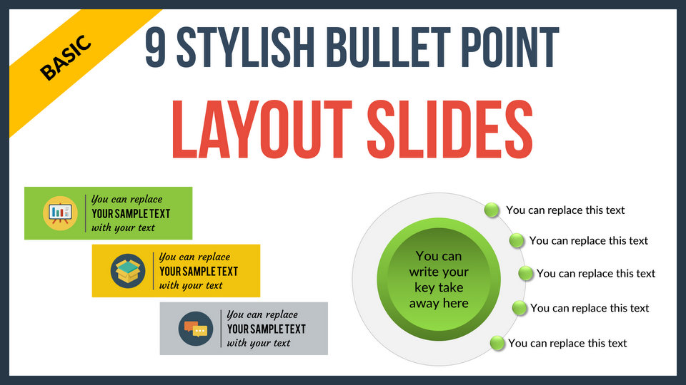 1 Layout with Icons Plus Text boxes | Presentation Process
