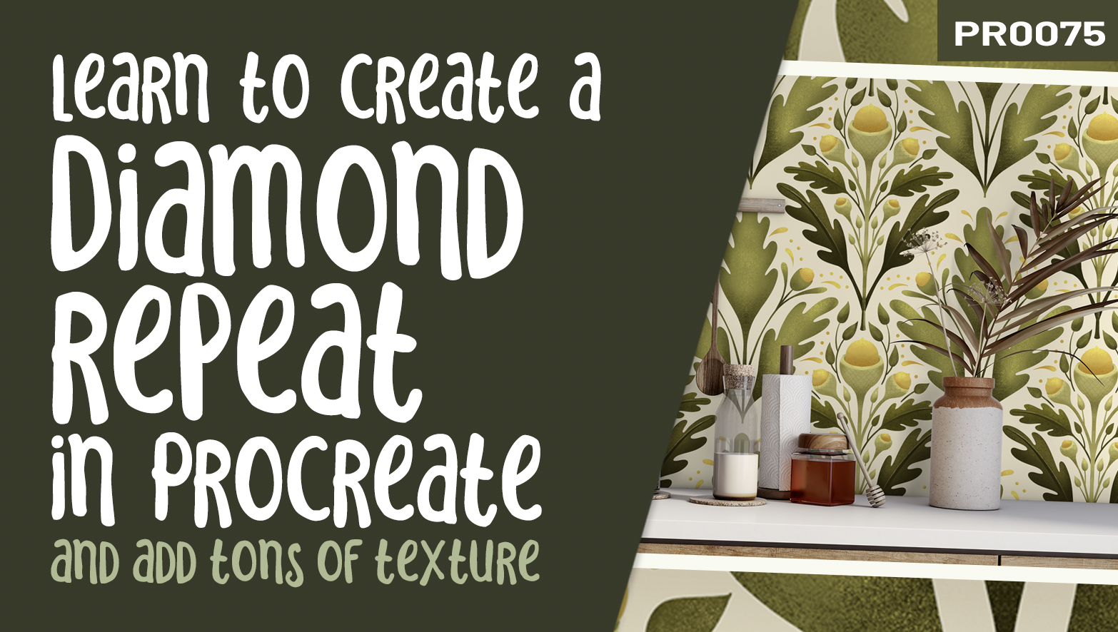 PRO 075 - Create a Textural Diamond Repeat Folk Art Pattern in